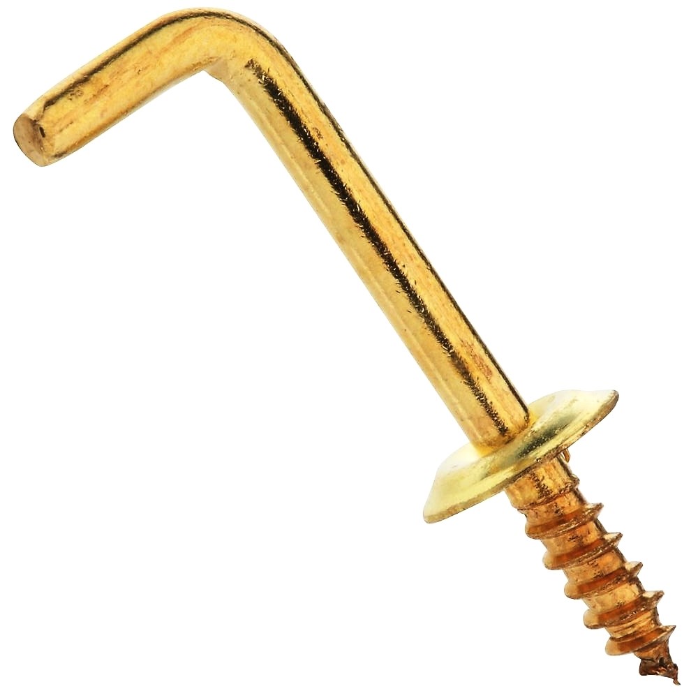 Buy the National 120006 Solid Brass Shoulder Hooks ~ 1" | Hardware World