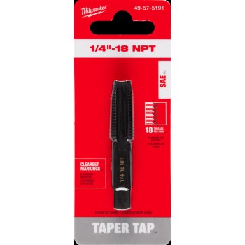 Buy the Milwaukee Tool 49-57-5191 1/4-18 Taper Tap | Hardware World